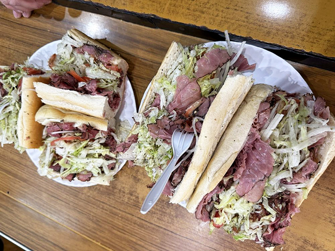 Pastrami piled high with the kind of generous spirit that makes Pittsburgh special. This isn't just lunch—it's an edible monument to abundance.