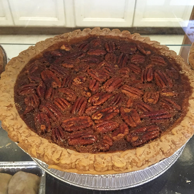 This pecan pie doesn't just speak to you – it serenades your taste buds with a sweet, nutty symphony.