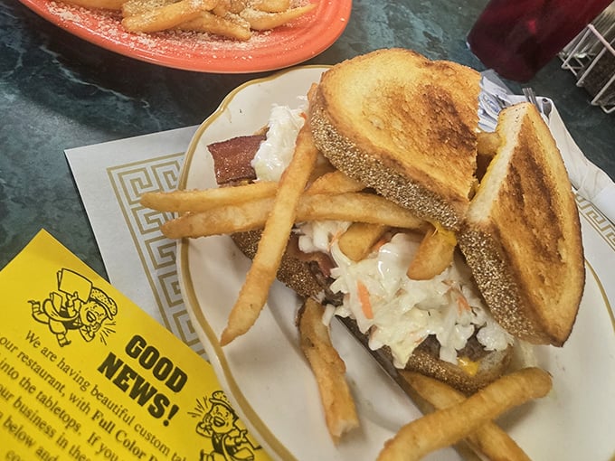 A proper Pittsburgh sandwich doesn't need fancy presentation—just quality ingredients and generations of know-how. This cheesesteak speaks the local language.