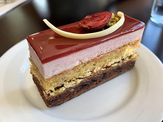 Layers upon layers of flavor in this elegant cake—like the dessert equivalent of a well-crafted novel with a surprise ending.