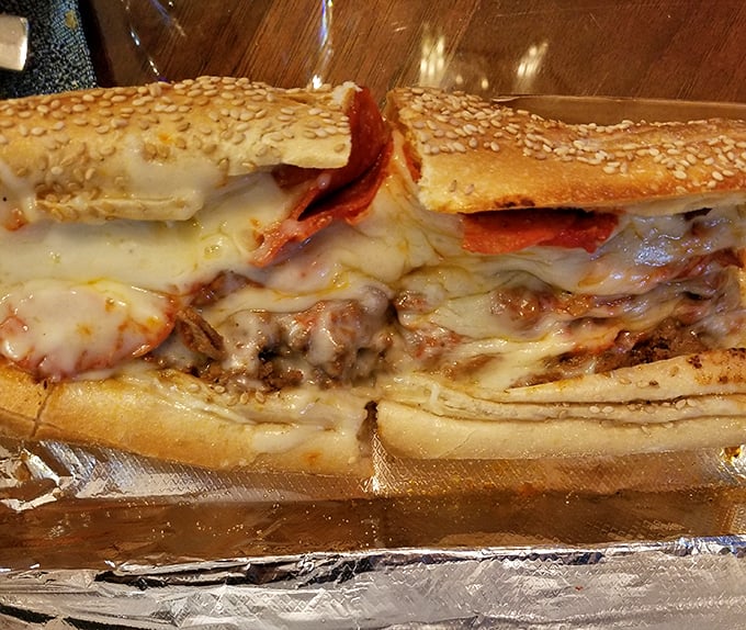 The pizza steak – Philadelphia's answer to "Why choose between two perfect foods?" A beautiful marriage of Italian traditions.