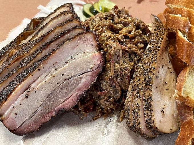 Pork belly perfection: when fat renders this beautifully, you know you've found barbecue nirvana.