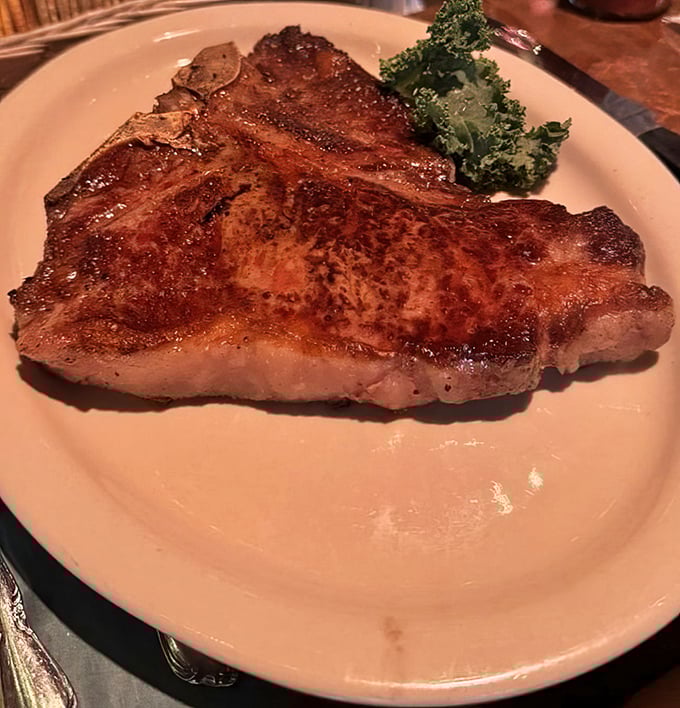 A porterhouse that makes vegetarians question their life choices – seared to perfection and ready for its close-up.