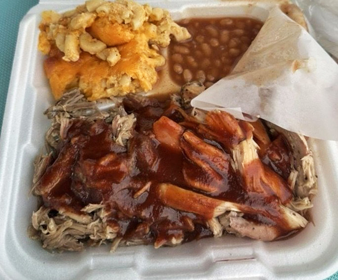 Pulled pork that's been introduced to sauce in the most beautiful relationship since Bogart met Bacall.