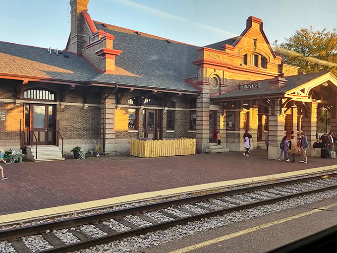 The historic Red Wing Depot stands as a beautiful brick reminder of when train travel was an elegant affair, not a sardine-can experience.