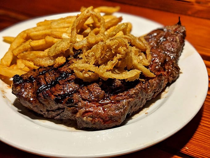 Steak and fries – the Fred Astaire and Ginger Rogers of comfort food, dancing across your plate with crispy, juicy perfection.