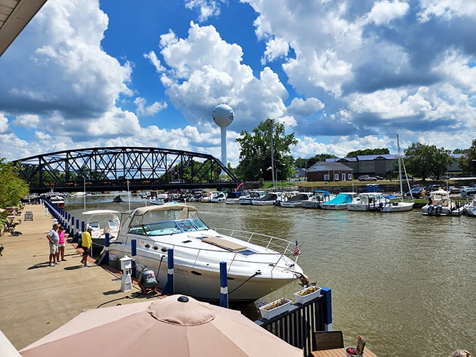 The Vermilion River harbor isn't just a place to dock boats—it's where stress floats away and conversations flow as smoothly as the water.