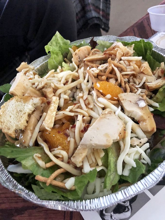 Not your sad desk lunch! This vibrant salad with mandarin oranges and grilled chicken proves healthy eating doesn't have to feel like punishment.