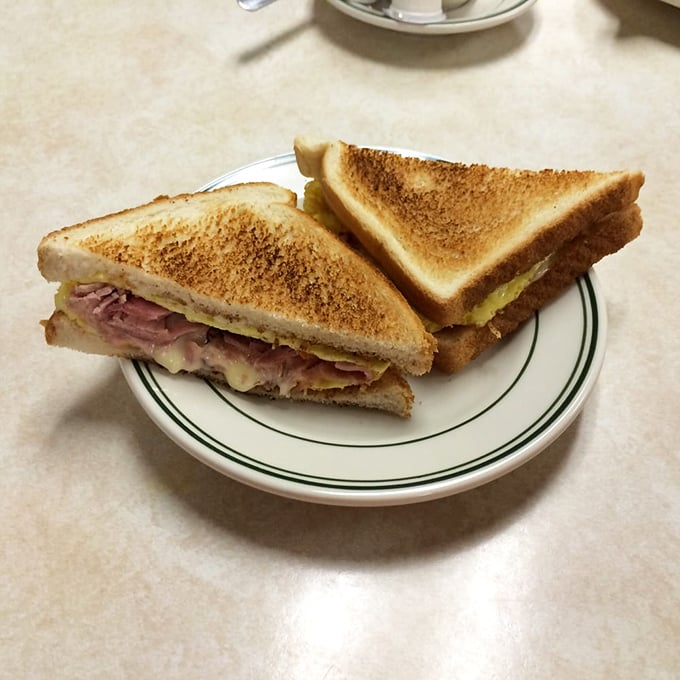 The humble ham sandwich gets its moment in the spotlight. Perfectly toasted bread, generous filling—proof that classics never go out of style.