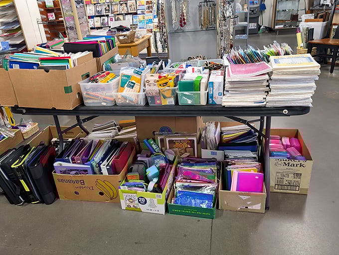 School supplies galore! Parents rejoice at finding everything from notebooks to backpacks without the back-to-school sticker shock.
