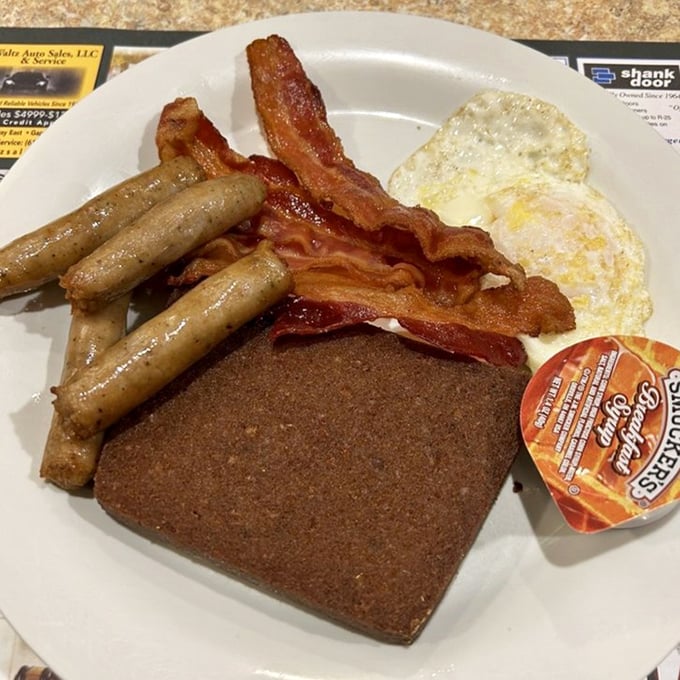 Scrapple done right – because in Pennsylvania Dutch country, we don't mess around with breakfast traditions.