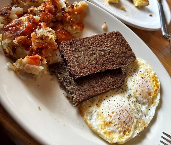 Scrapple and eggs – Delaware's answer to the question "What regional breakfast specialty will confuse out-of-towners but delight the locals?"