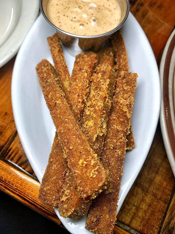 These aren't your average fries – Sulimay's scrapple fries transform a Pennsylvania breakfast staple into crispy, dippable treasures that even scrapple skeptics can't resist.