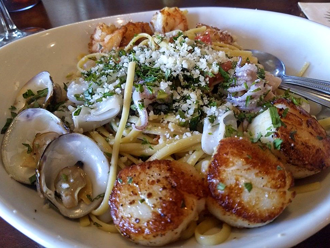 Seafood linguini that answers the eternal question: "What if the ocean and Italy had a delicious love child?"