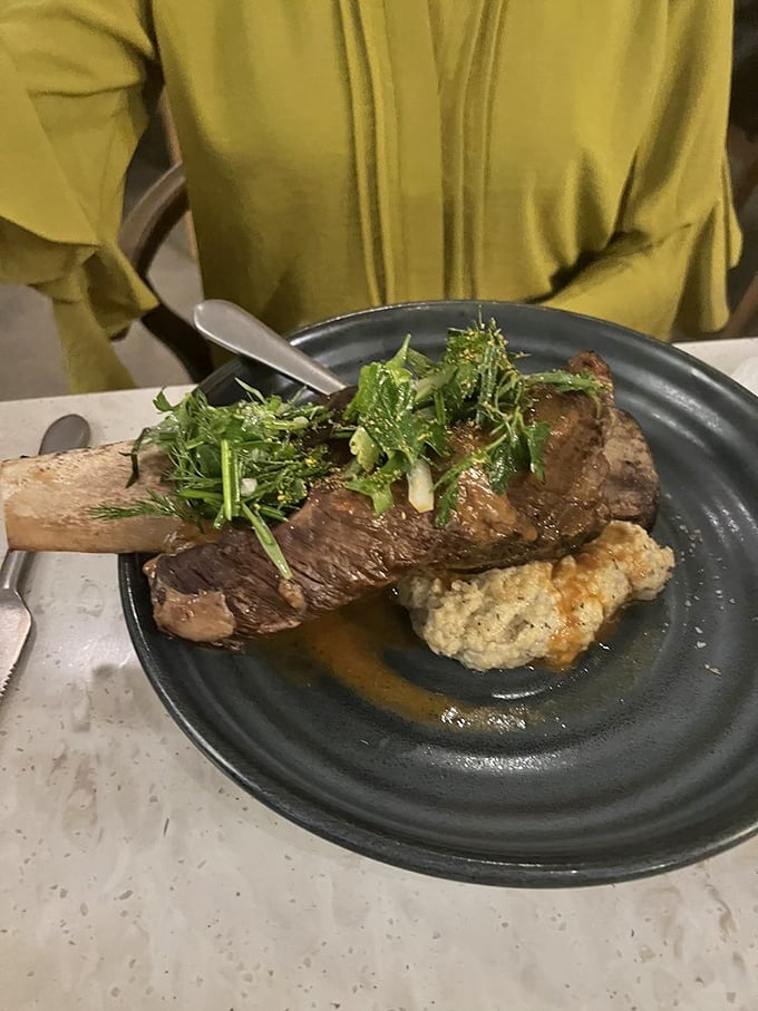 A short rib that doesn't cut corners—tender enough to eat with a spoon and flavorful enough to make vegetarians question their life choices.