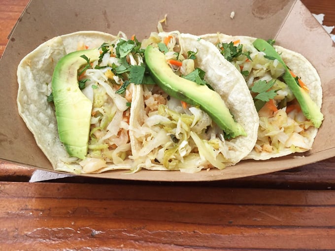 Fish tacos topped with fresh avocado – California's culinary diplomacy at its finest. No passport required.