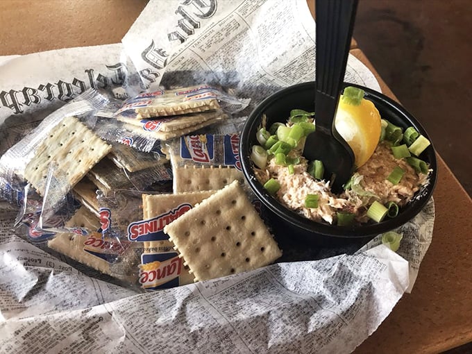Smoked fish dip served with crackers – Florida's version of caviar service, minus the pretension and triple the flavor.