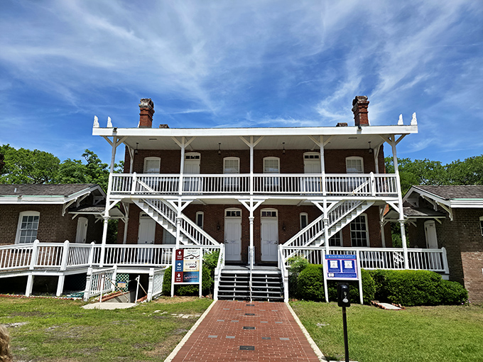 History stands tall at the St. Augustine Lighthouse, where 219 steps reward climbers with views that make smartphone panoramas seem woefully inadequate.