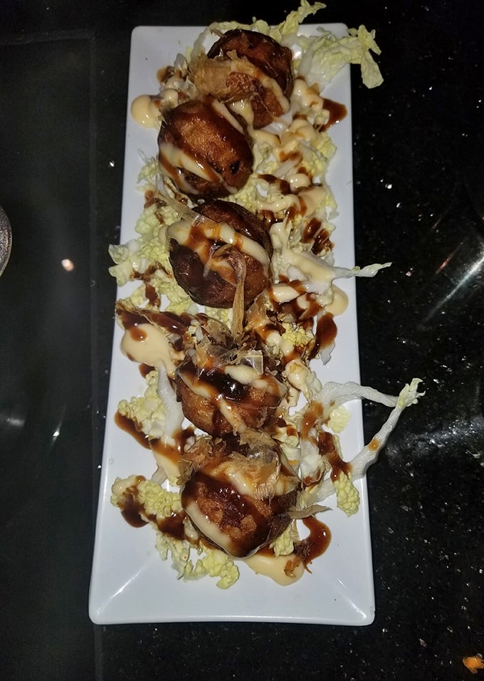 Golden-brown spheres of joy, takoyaki octopus balls will make you wonder why we don’t put everything delicious into ball form and fry it.