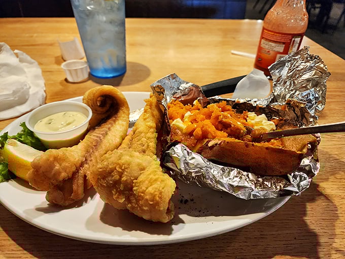 Golden-fried walleye that would make any Midwesterner misty-eyed with nostalgia. Lake-to-plate perfection that demands a moment of silent appreciation.