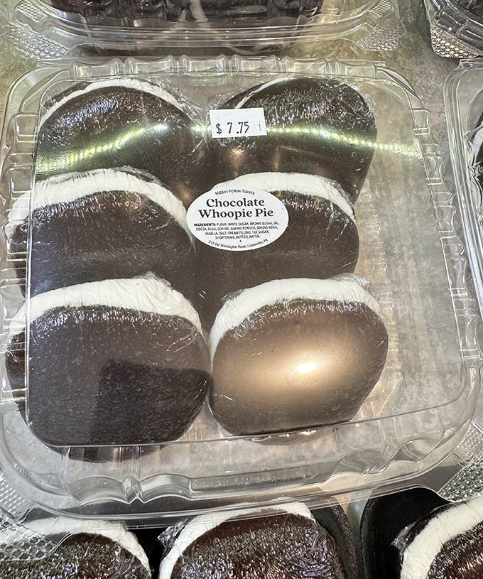 Whoopie pies: the dessert that makes you say exactly what its name suggests. Two chocolate cakes embracing a cloud of cream filling—a match made in Pennsylvania heaven.
