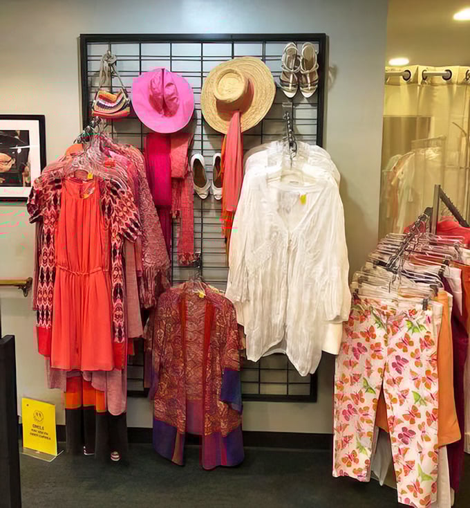 Summer style central with pops of coral, crisp whites, and vacation-ready prints. Those straw hats aren't just accessories – they're portable shade for beach days.