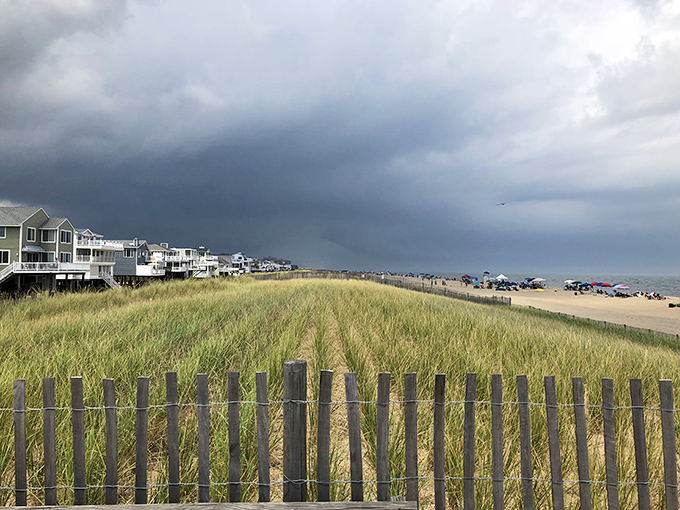 Storm clouds gathering over paradise. Even Mother Nature's mood swings create spectacular photo opportunities at Fenwick Island.