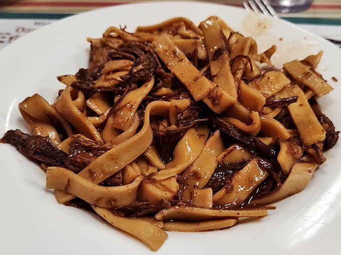 Beef and noodles that would make your grandmother simultaneously proud and jealous. Comfort food engineering at its finest.