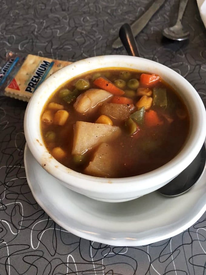 Somerset winters demand this vegetable beef soup—a steaming bowl of liquid comfort that warms you from the inside out.