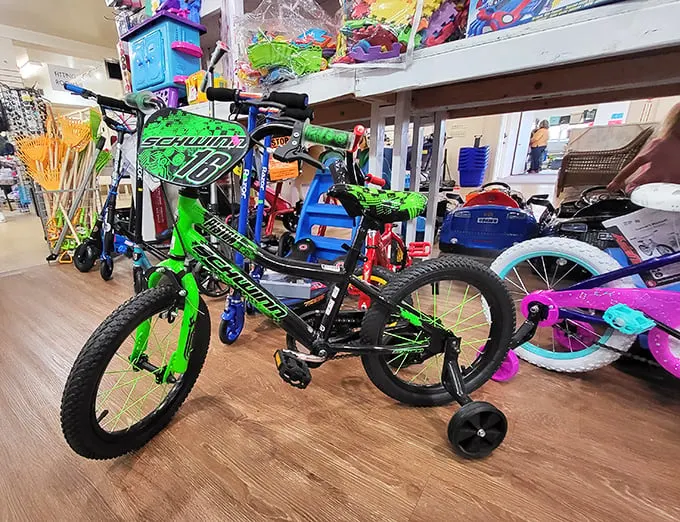 The children's section includes bikes that still have miles of adventures ahead—proof that outgrowing doesn't mean outdated.