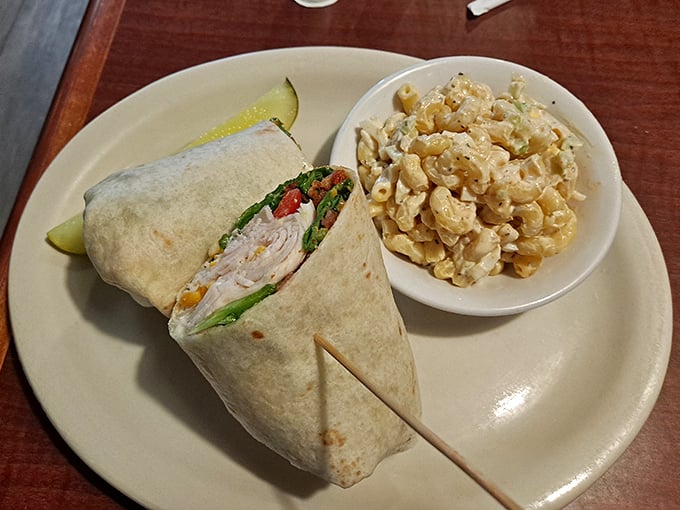 A breakfast burrito that solves the age-old dilemma of whether to go savory or stay in bed – this portable perfection makes mornings worthwhile.