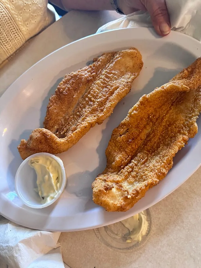 Crispy catfish that would make Mississippi River dwellers jealous, served with a side of tartar sauce that's clearly not an afterthought. Seafood perfection in landlocked Illinois.
