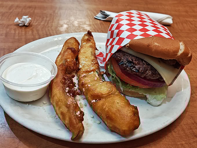 The cheeseburger that launched a thousand return trips – notice how the bun, cheese and beef achieve that perfect golden ratio of deliciousness.