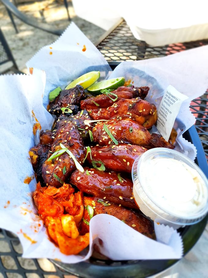 These wings aren't just sticky and sweet – they're the reason napkins were invented in the first place.