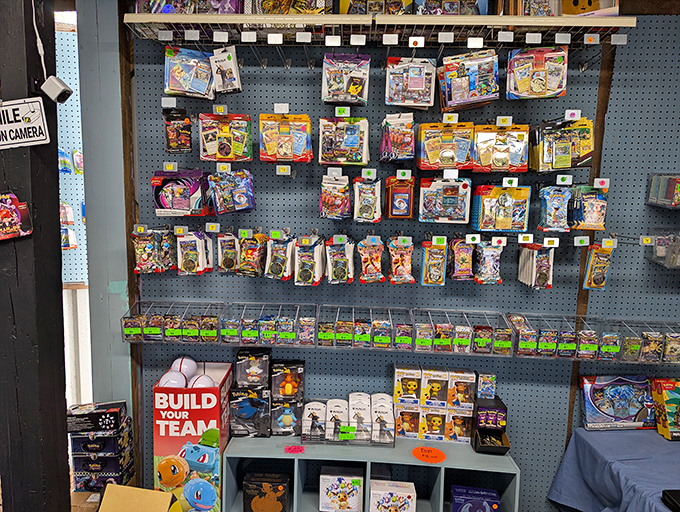 Trading card heaven for collectors young and old. That rare baseball card you've been hunting might be hiding right between Pokémon and Magic.