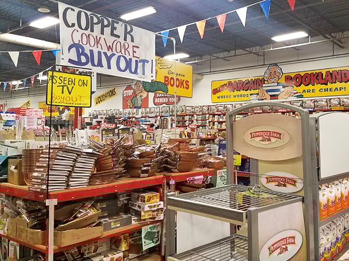 Bargain Bookland: Where Words Are Cheap! The copper cookware buyout isn't bad either—Julia Child would approve of these prices.