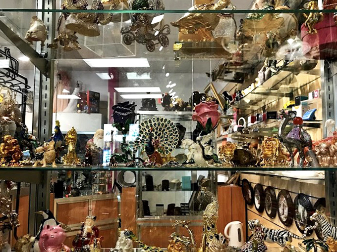 A glittering menagerie of decorative treasures awaits collectors – like a museum where everything has a price tag and nothing requires white gloves to handle.