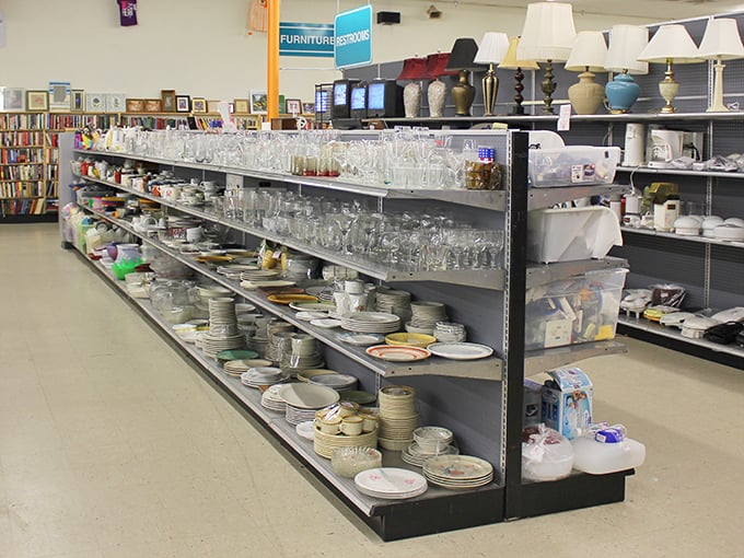 Crystal glasses and china plates line up like eager dinner party guests, ready to elevate your next gathering.