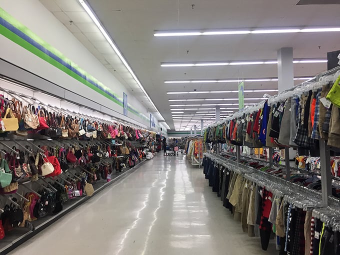 The long view of bargain paradise. Like an archaeological dig for fashion, each section promises discoveries that could change your wardrobe forever.