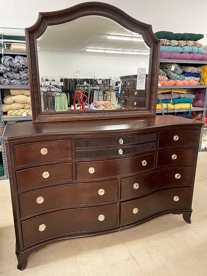 This isn't just furniture—it's a piece of craftsmanship from an era when dressers were built to outlast trends and moves.