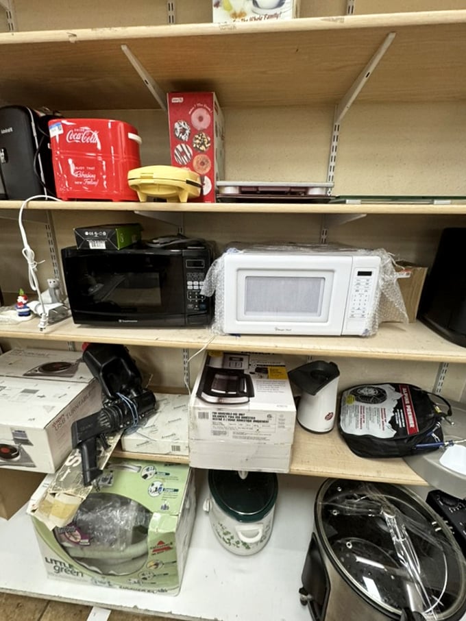 Kitchen appliances awaiting their next culinary adventure. That barely-used bread maker could be the start of your sourdough obsession.