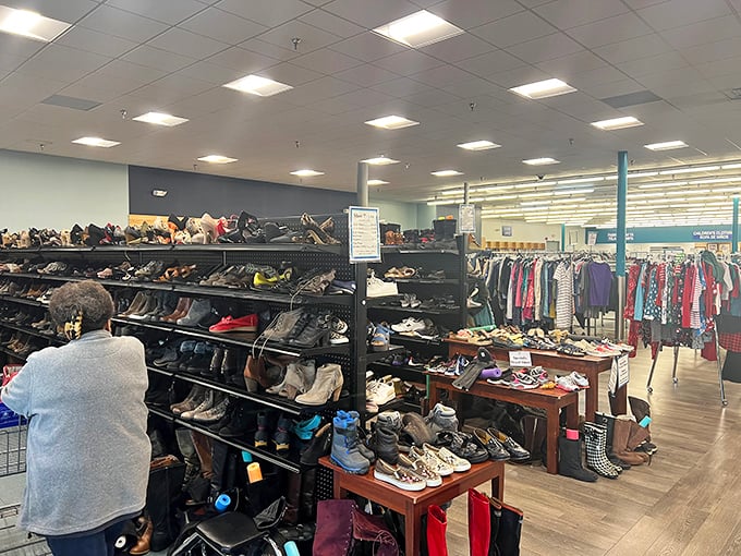 Shoe paradise where your feet and wallet both leave happy. From practical boots to party heels, all priced less than a fancy coffee.