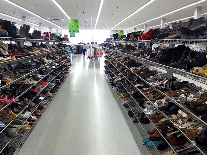Shoe lovers, rejoice! Miles of footwear await new adventures – from barely-worn boots to dress shoes with just one wedding's worth of dance moves.