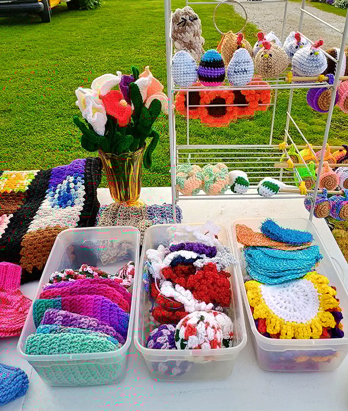 Handcrafted with patience no smartphone app could replicate, these colorful crocheted creations carry the warmth of their maker's hands.