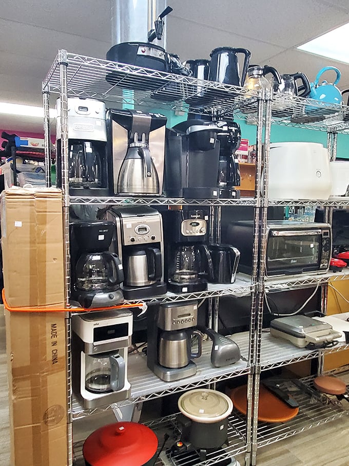 Coffee makers, toasters, and small appliances galore—because someone else's kitchen downsizing becomes your upgrade opportunity. 