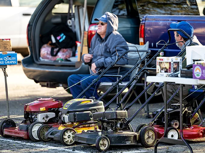 Vintage lawn equipment that actually lasted longer than your last three smartphones combined.