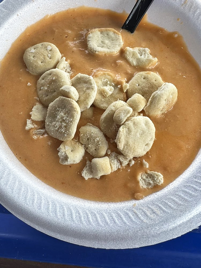 Comfort in a bowl—this bisque dotted with pillowy oyster crackers is what sailors dream of during long nights on choppy waters.