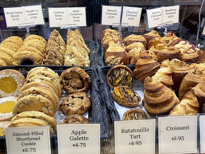 The pastry case at Blackbird isn't just a display—it's a museum of carbohydrate artistry where decisions become deliciously impossible.