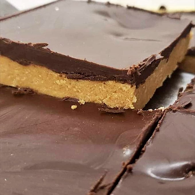 Peanut butter bars that would make Elvis weep with joy—chocolate and peanut butter in perfect harmony.