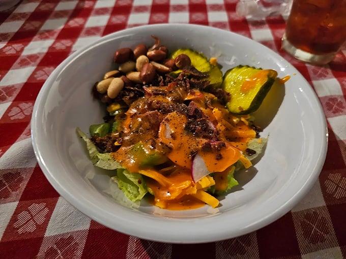 This isn't just any salad—it's the supporting character that deserves its own spin-off show. Those peanuts add the plot twist you didn't know you needed.